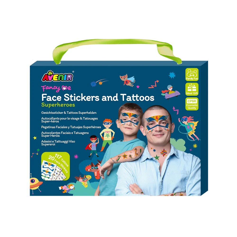 Face Sticker and Tattoos - Superheroes – Hurley Burley Toys