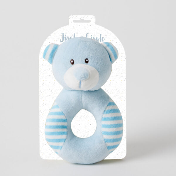 Animal Rattle - Blue Bear – Hurley Burley Toys