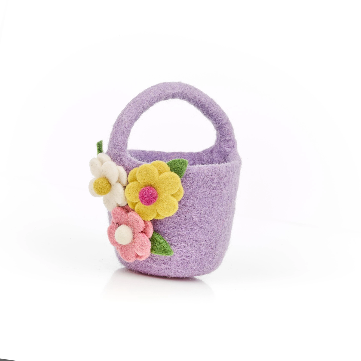 Handmade Felt Eggcellent Easter Buckets | Purple Flower – Hurley Burley ...